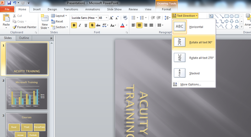 How to change the Text Direction in PowerPoint - Acuity Training