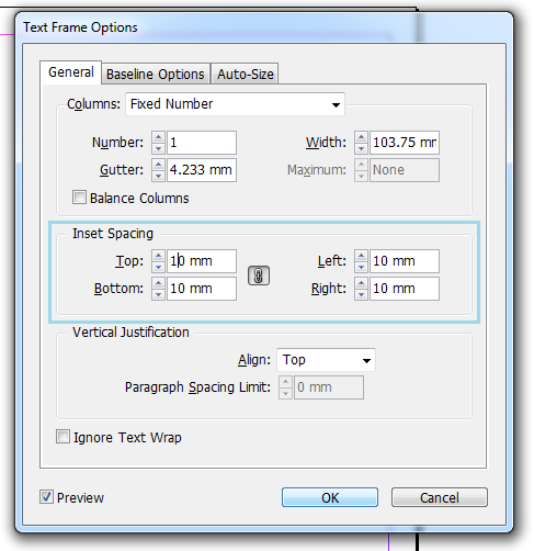 InDesign - Adding a margin to the inside of a framed box - Acuity Training
