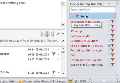 What is the To Do Bar in Outlook 2010 - Acuity Training