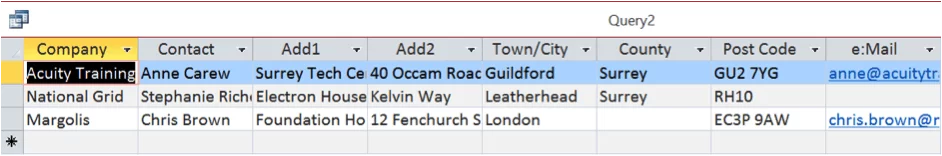 Using Union Queries & Select Statements In SQL & Access