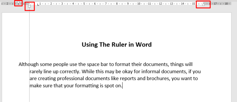 Microsoft Word: Using The Ruler And Showing Paragraph Marks In Word