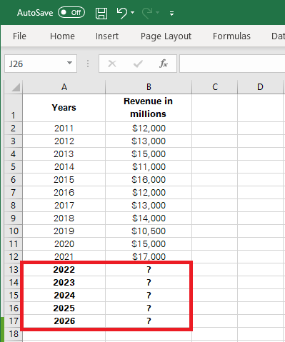 Using the GROWTH Function in Excel - Acuity Training