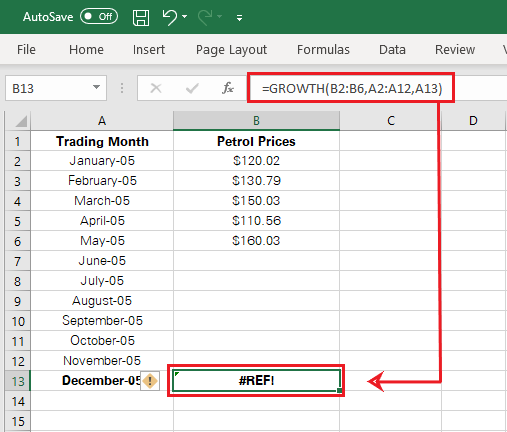 Using the GROWTH Function in Excel - Acuity Training