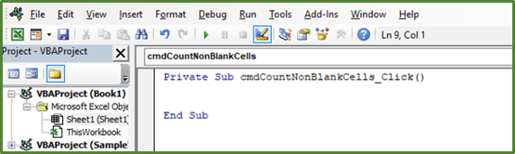 The COUNTA Function - Use It In Your Own VBA Code! - Acuity Training