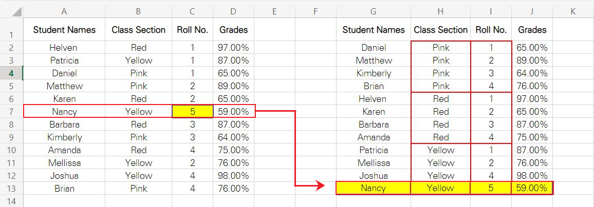 SORT and SORTBY functions