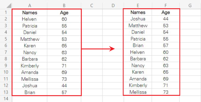 SORT and SORTBY functions
