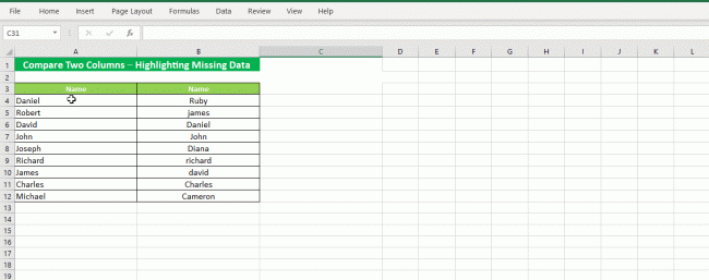 Compare Two Columns In Excel (Ultimate Guide!) - Acuity Training