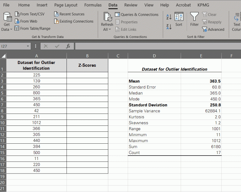 Finding Outliers In Excel: A Detailed Guide - Acuity Training