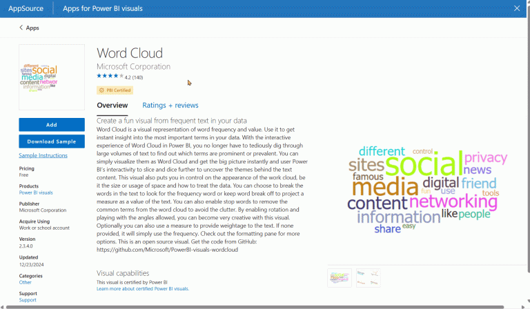 The Word Cloud Visual In Power BI (How To Create One In 3 Quick Steps)