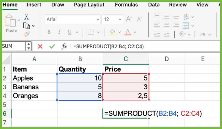 Using Excel's SUMPRODUCT Function - Acuity Training